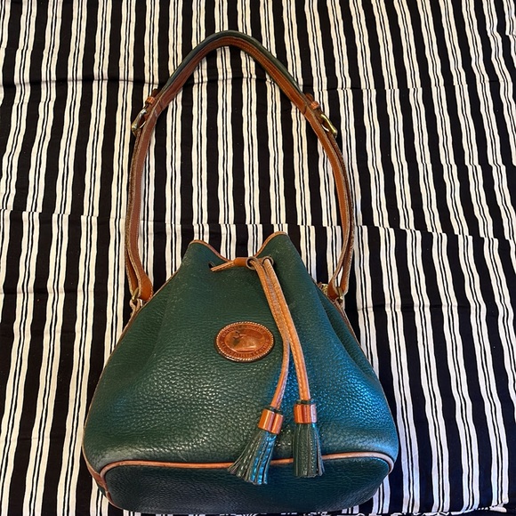 Dooney & Bourke | Bags | Large Vintage Green Leather Dooney Bourke ...